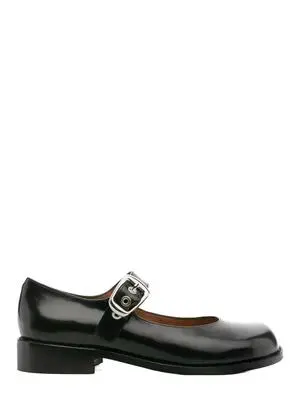 ANGEL ALARCON Buckle-strap Leather Pumps - Black