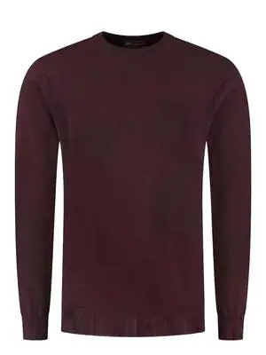 DORIANI Crew-neck Long Sleeve Sweater - Red
