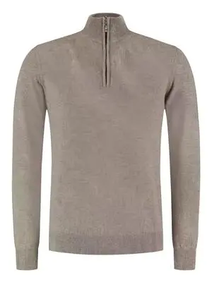 DORIANI Half-zip Sweater - Neutrals