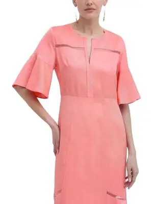 BOSS Bell-sleeve A-line Dress - Pink