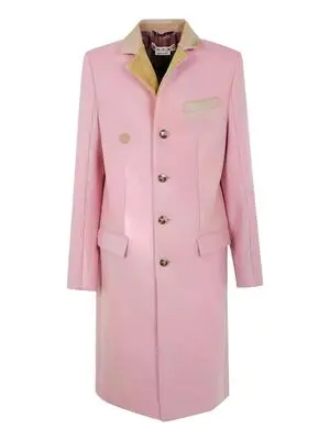 Marni Wool Coat With Contrast Collar - Pink