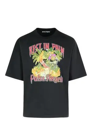 Palm Angels Rest In Palm Crew-neck T-shirt - Black