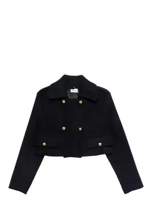 P.a.r.o.s.h Double-breasted Cropped Jacket - Black