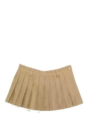 7 For All Mankind Twill Miniskirt - Neutrals