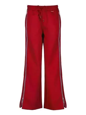 Rabanne Elasticated Side-zip Track Pants - Red