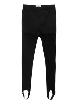 Coperni High-waisted Stirrup Trousers - Black