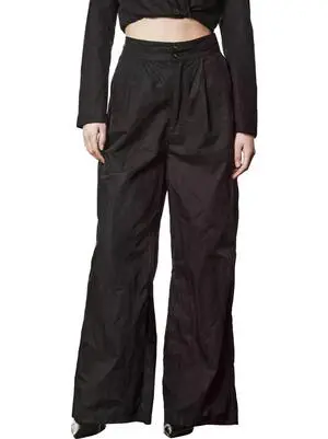 THOM KROM Pleated Side-pockets Palazzo Trousers - Black