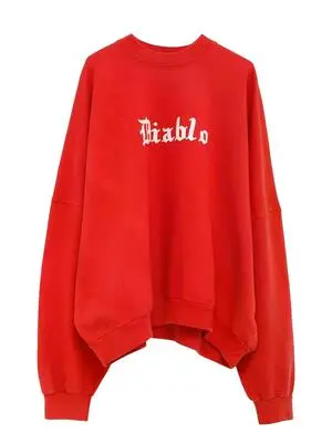 WILLY CHAVARRIA Diablo Embroidered Sweatshirt - Red