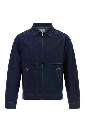 Gramicci Japanese Slub Zip-up Denim Jacket - Blue