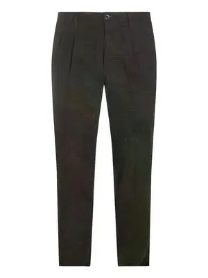 INCOTEX Pleated Check Trousers