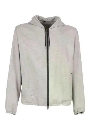 TOMBOLINI Hooded Zip-front Jacket - Grey
