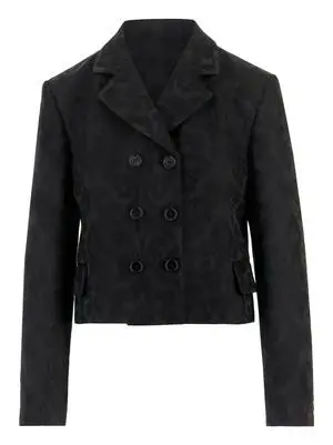 Chloé Damask Double-breasted Jacket - Black