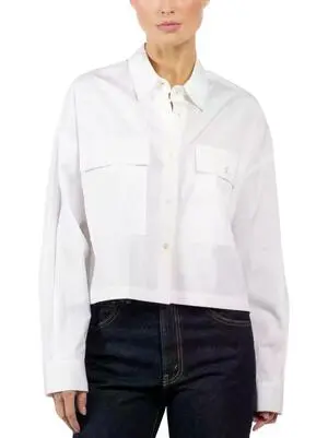 ARLO MOTT Pocket-detail Cropped Shirt - White