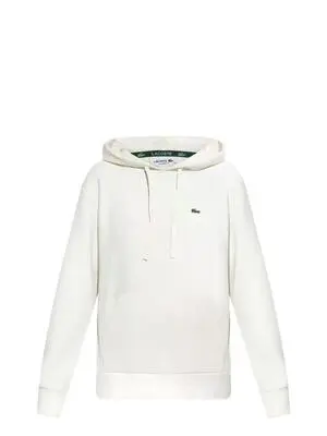 Lacoste Embroidered-logo Hoodie - White