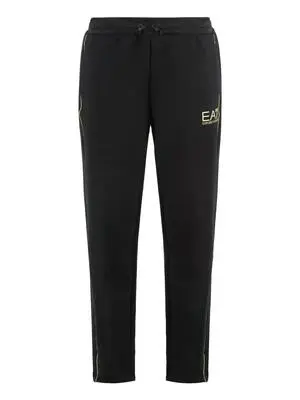 Emporio Armani Logo-print Side-stripe Pants - Black