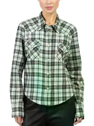 CISSA Plaid Check Shirt - Grey