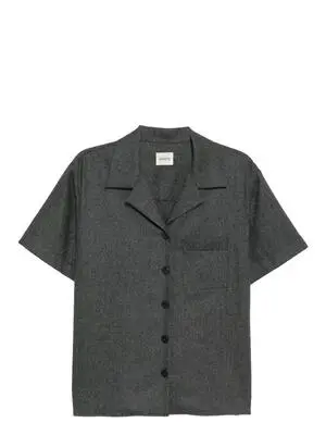 Khaite Riordan Buttoned Short-sleeve Shirt - Grey