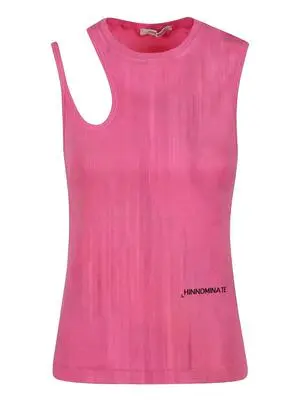 HINNOMINATE Cut-out Ribbed Top - Pink