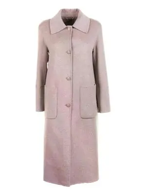 Seventy Patch-pockets Buttoned Single-breasted Coat - Pink