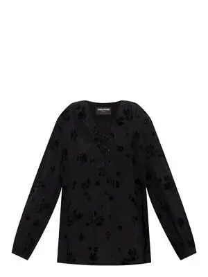 Zadig&Voltaire Lace-up Blouse - Black