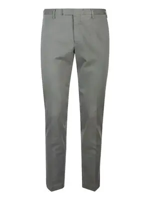 PT TORINO Straight-leg Cotton Trousers - Green