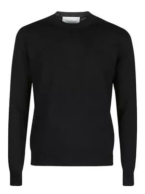 BALLANTYNE Merino Wool Crew-neck Sweater - Black