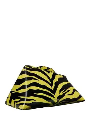 Attico Zebra-print Clasp Clutch - Yellow