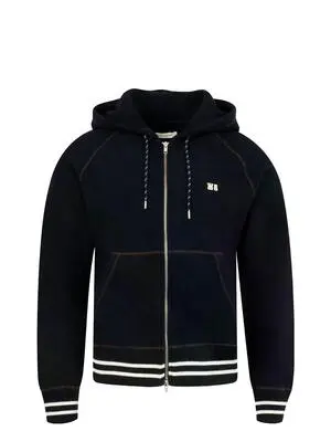 WALES BONNER October Zip-up Hoodie - Black