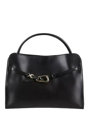 FRANCESCO BIASIA Clasp-detail Leather Tote Bag - Black