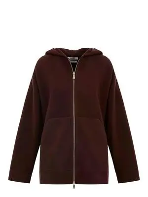Max Mara Hooded Zip-up Sweater - Red
