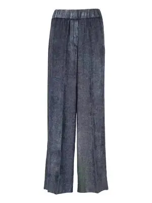 Peserico Elastic-waist Corduroy Trousers - Blue
