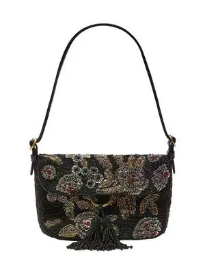 MALÌPARMI Beaded Floral Shoulder Bag