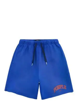 PURPLE BRAND Marvin Logo-print Shorts - Blue