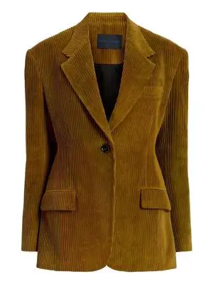 Proenza Schouler Single-breasted Corduroy Blazer - Brown