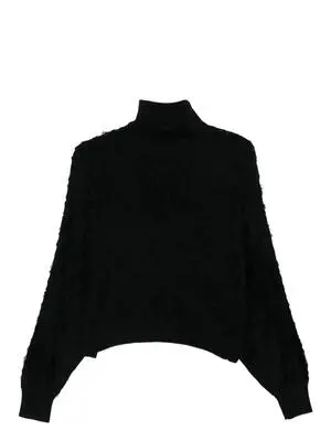 TWINSET Frayed-edge Sweater - Black