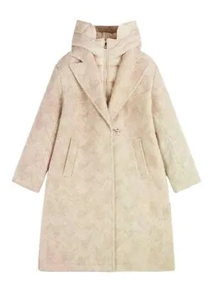 FAY Herringbone Hooded Coat