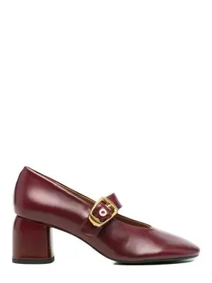 ANGEL ALARCON Buckle-detail Block-heel Pumps - Red