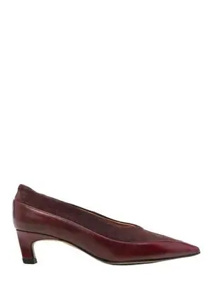 ANGEL ALARCON 40mm Pointed-toe Suede Pumps - Red