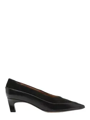 ANGEL ALARCON 40mm Suede And Leather Pointed-toe Pumps - Black