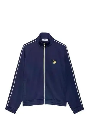 MSGM Embroidered Track Jacket - Blue