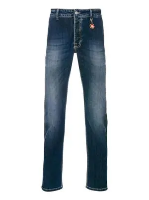 MANUEL RITZ Faded Slim-fit Jeans - Blue