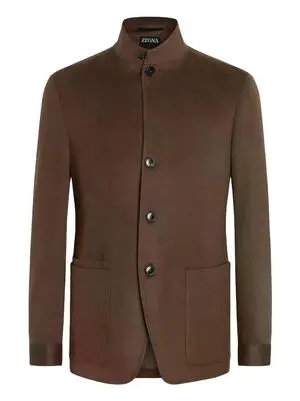 Zegna Oasi Patch-pocket Buttoned Jacket - Brown
