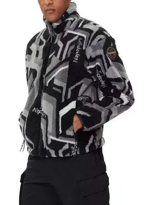 NAPAPIJRI Geometric-Pattern Fleece Jacket