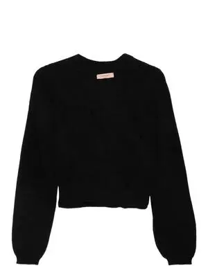 TWINSET V-neck Long-sleeve Sweater - Black
