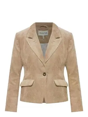 Munthe Corduroy Single-breasted Blazer - Neutrals