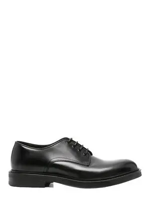 GREEN GEORGE Leather Derby Shoes - Black