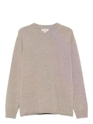 120% Lino Round-neck Sweater - Neutrals