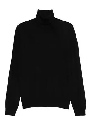 Alpha Studio Turtleneck Long Sleeve Sweater - Black