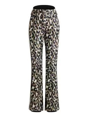 Fusalp Leopard-print Side-stripe Ski Trousers - Brown