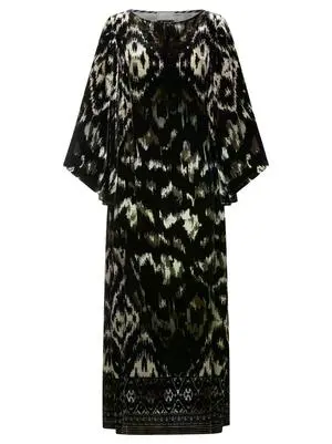 PIERRE-LOUIS MASCIA Geometric-pattern Maxi Dress - Black